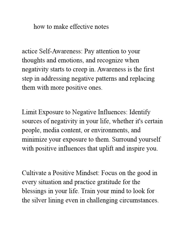 How To Make Effective Notes | PDF | Thought | Psychological Resilience