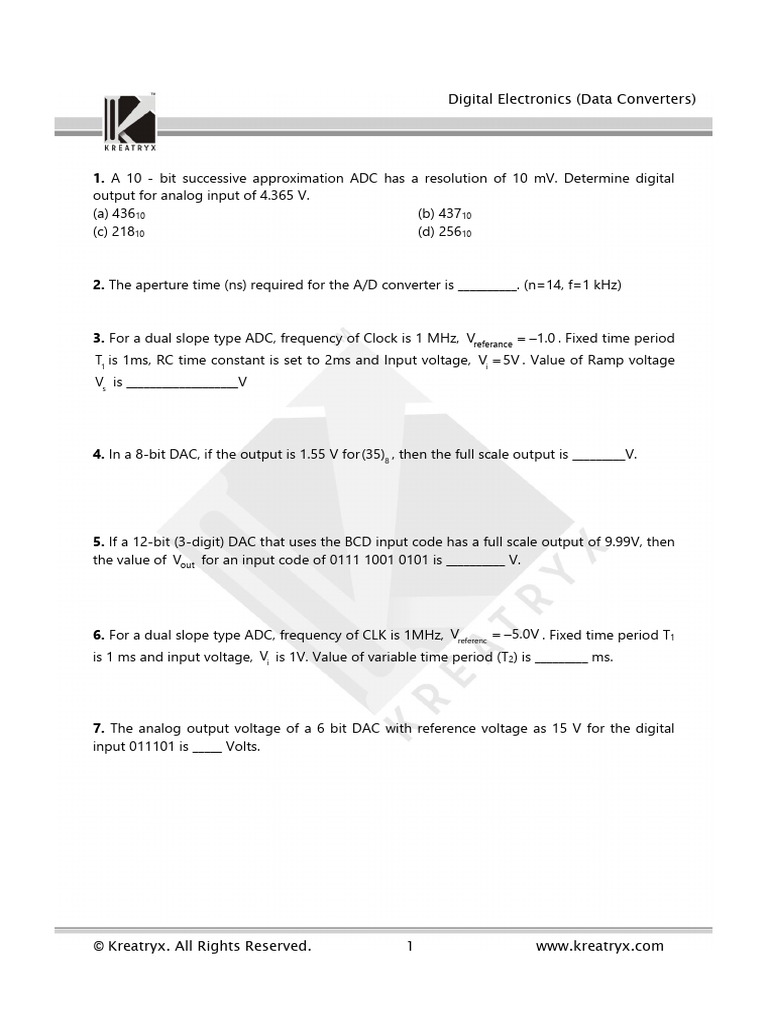 Data Converters | PDF | Analog To Digital Converter | Digital To Analog ... Data Converters | PDF | Analog To Digital Converter | Digital To Analog ...