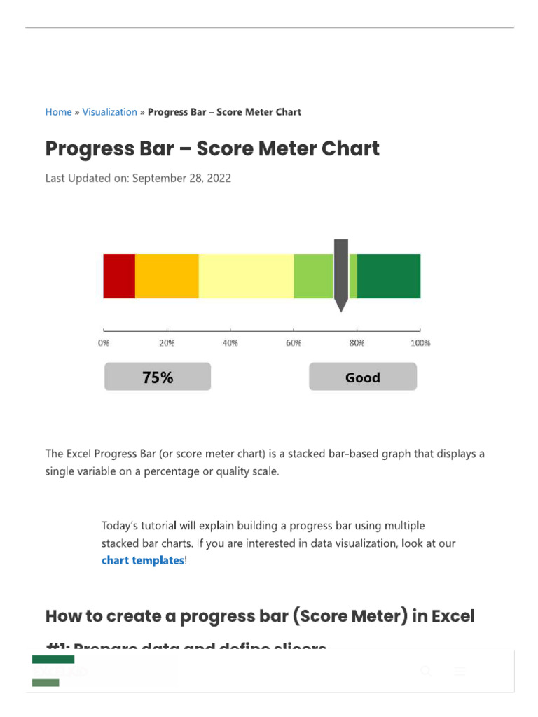 Progress Bar - Score Meter Chart Steps | PDF