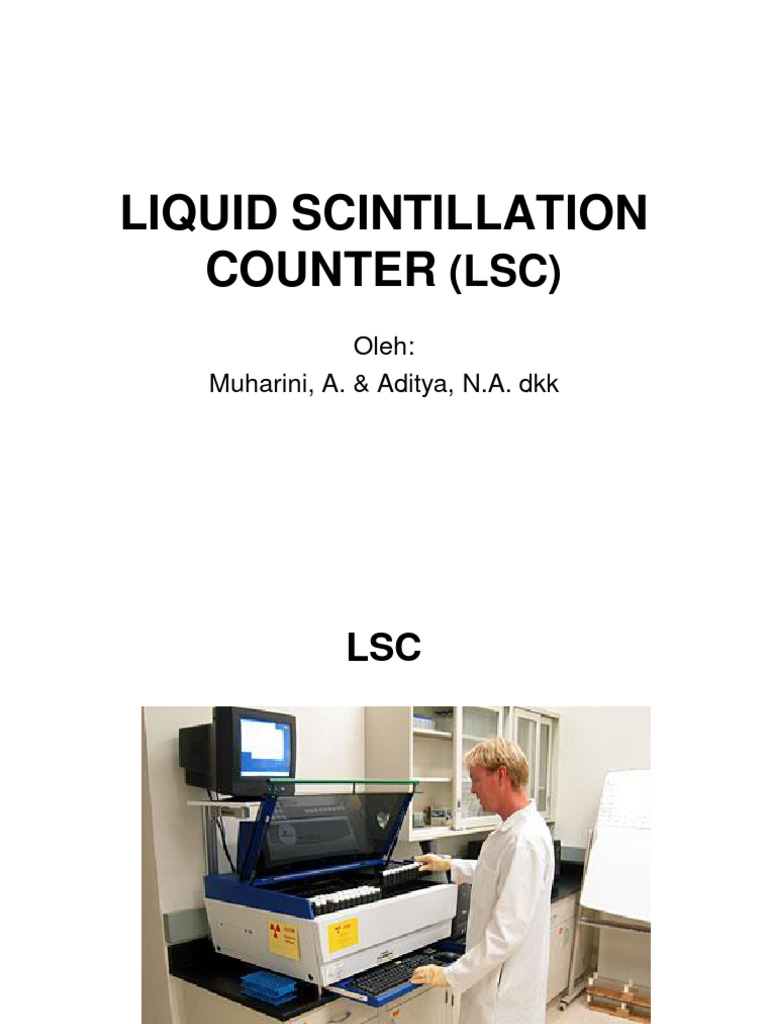 4.b. LIQUID SCINTILLATION COUNTER (LSC) | PDF