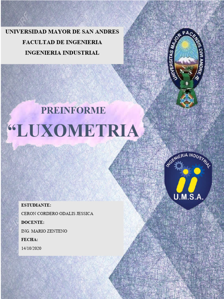Luxometria Preinf | PDF | Encendiendo | Radiación electromagnética