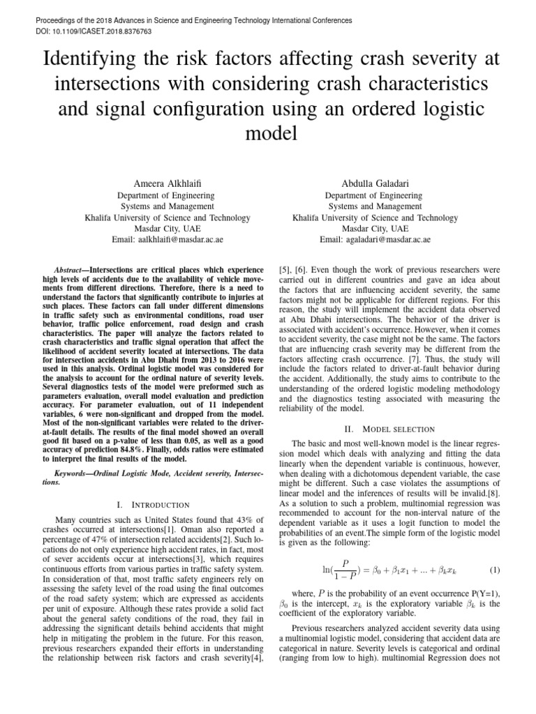 Identifying The Risk Factors Affecting C | PDF | Logistic Regression | Categorical Variable