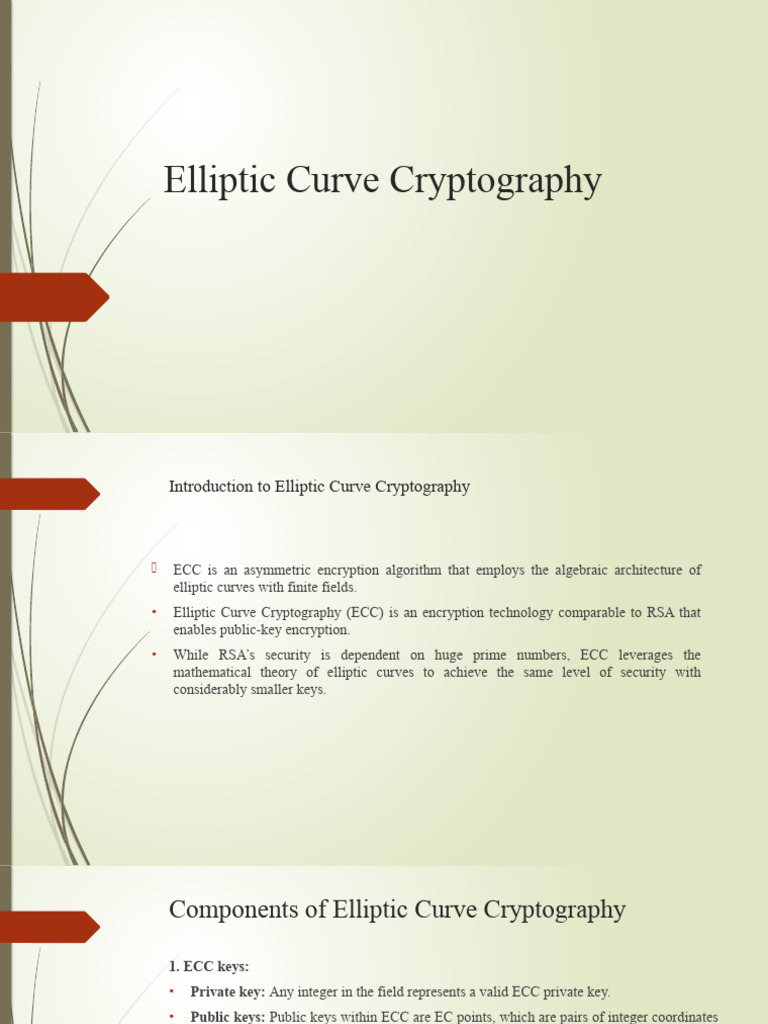 Elliptic Curve Cryptography | PDF | Cryptography | Public Key Cryptography