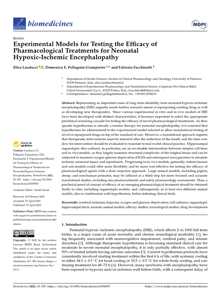 biomedicines-10-00937-v2 | PDF | Hypoxia (Medical) | In Vitro