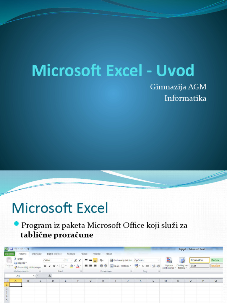 Uvod U Microsoft Excel | PDF