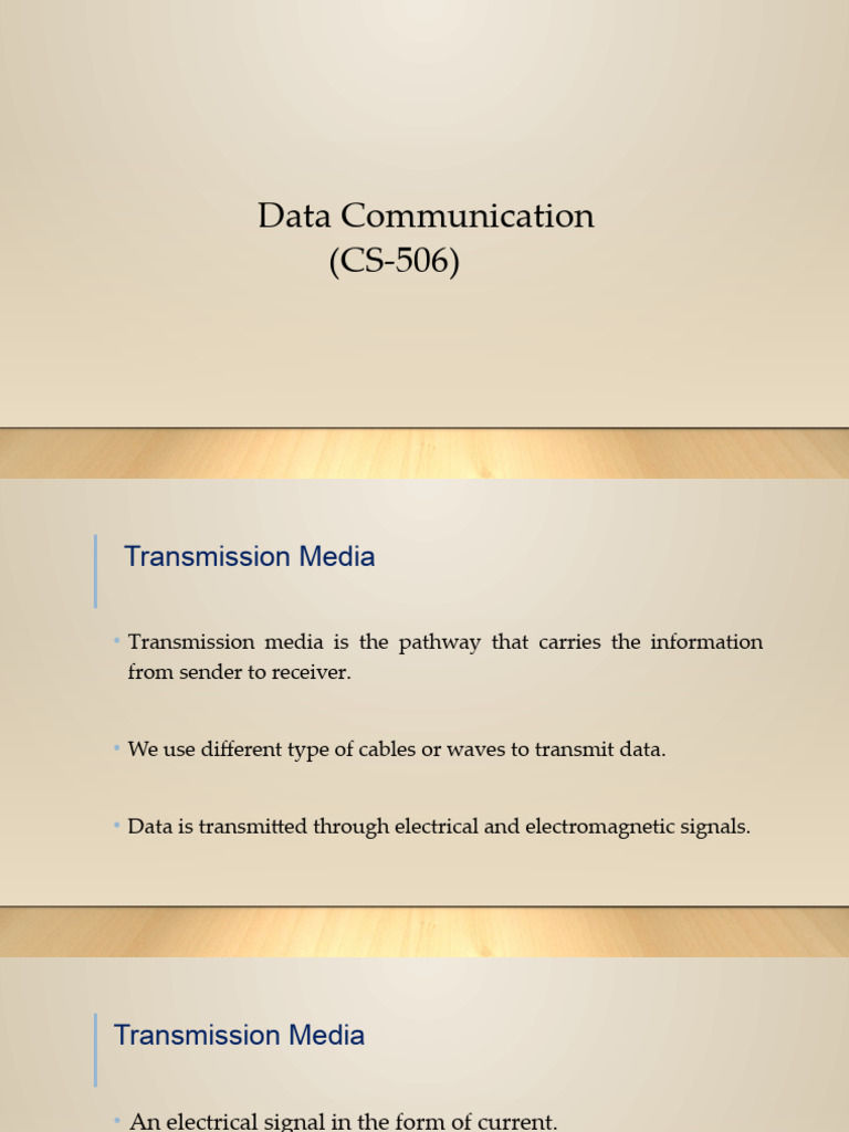 Transmission Media | PDF | Transmission Medium | Radio