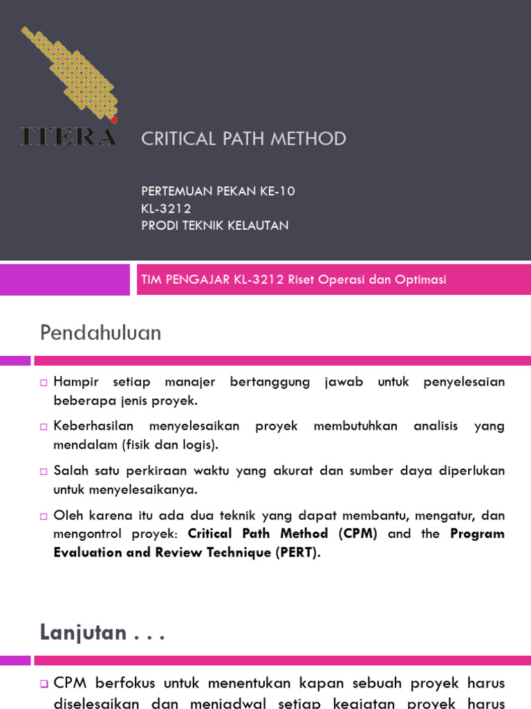 M10 CPM (Critical Path Method) | PDF