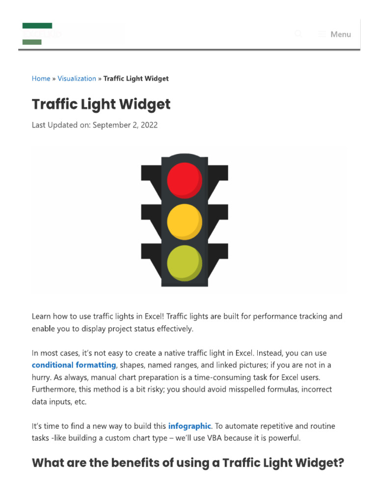 Traffic Light Widget Steps | PDF
