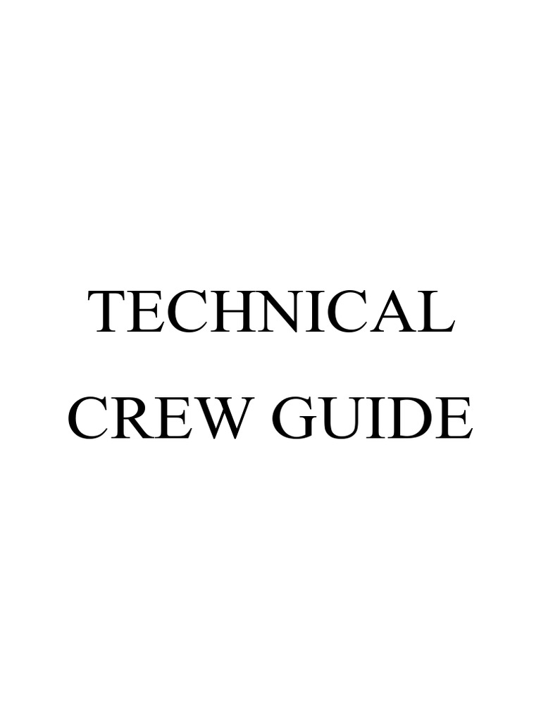 Technical Crew Guide | Download Free PDF | Loudspeaker | Microphone
