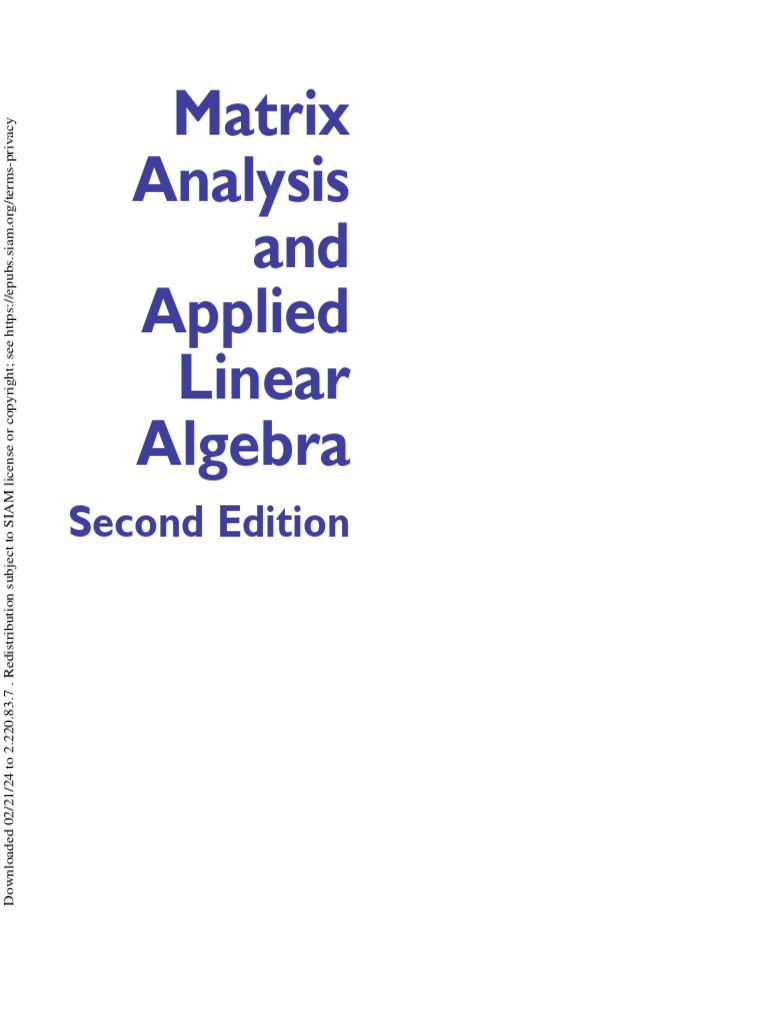 1 9781611977448 FM | PDF | Matrix (Mathematics) | Eigenvalues And Eigenvectors
