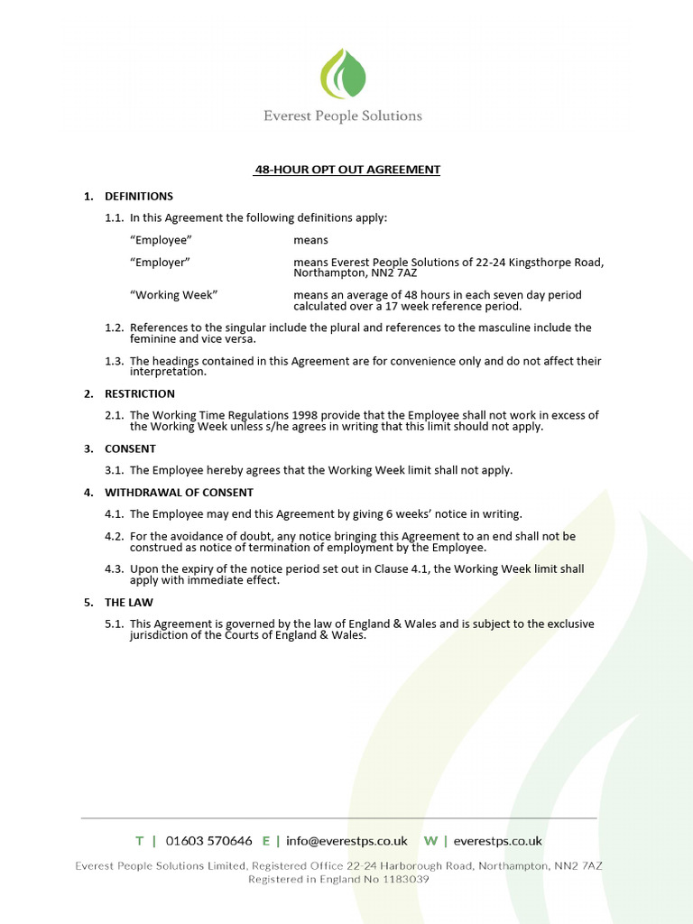 48 Hour Opt Out | PDF