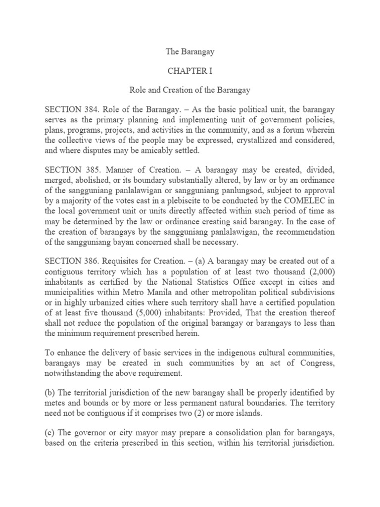 Understanding Barangay Structure and Roles | PDF | Mediation | Government