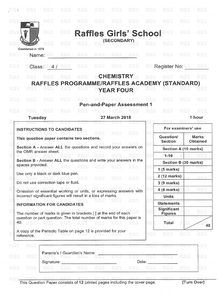 2018 Y4 Chem (RP and RA Standard) PPA1 | PDF