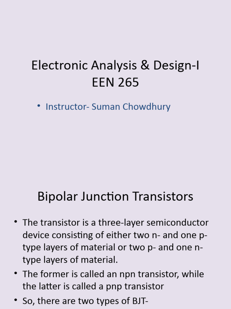 Bipolar Junction Transistors | PDF | Bipolar Junction Transistor | P–N ...