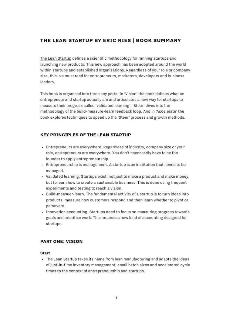 Lean Startup Methodology Overview | PDF | Lean Startup | Startup Company