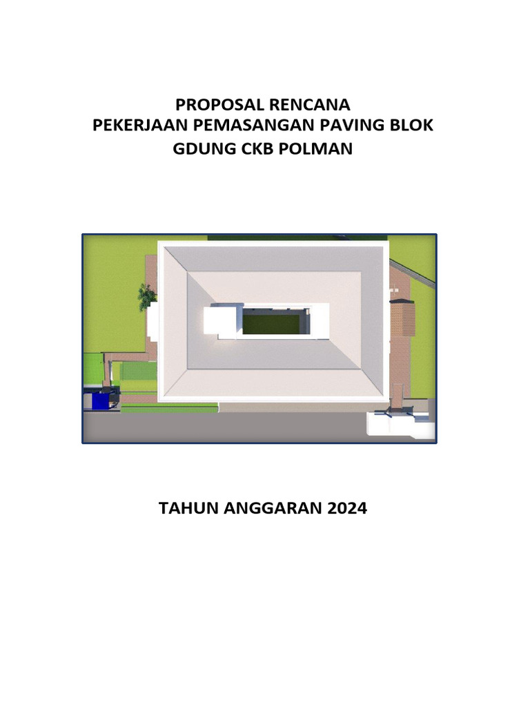 PROPOSAL PERENCANAAN PAVING BLOK GKB POLMAN 2024 | PDF