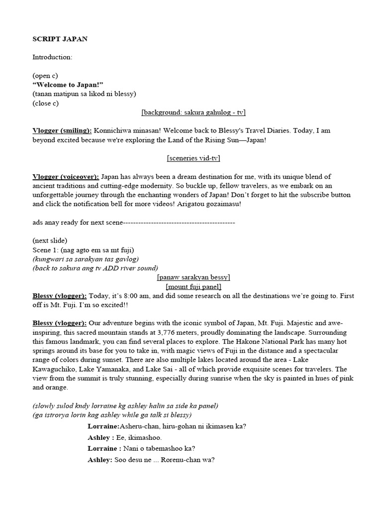 Script 1 | PDF | Ramen | Samurai