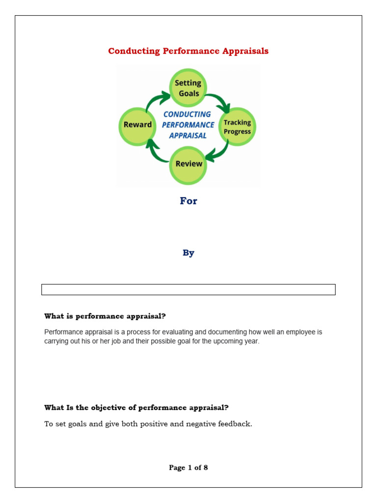 Conducting Performance Appraisals - April - Senior | PDF | Performance ...