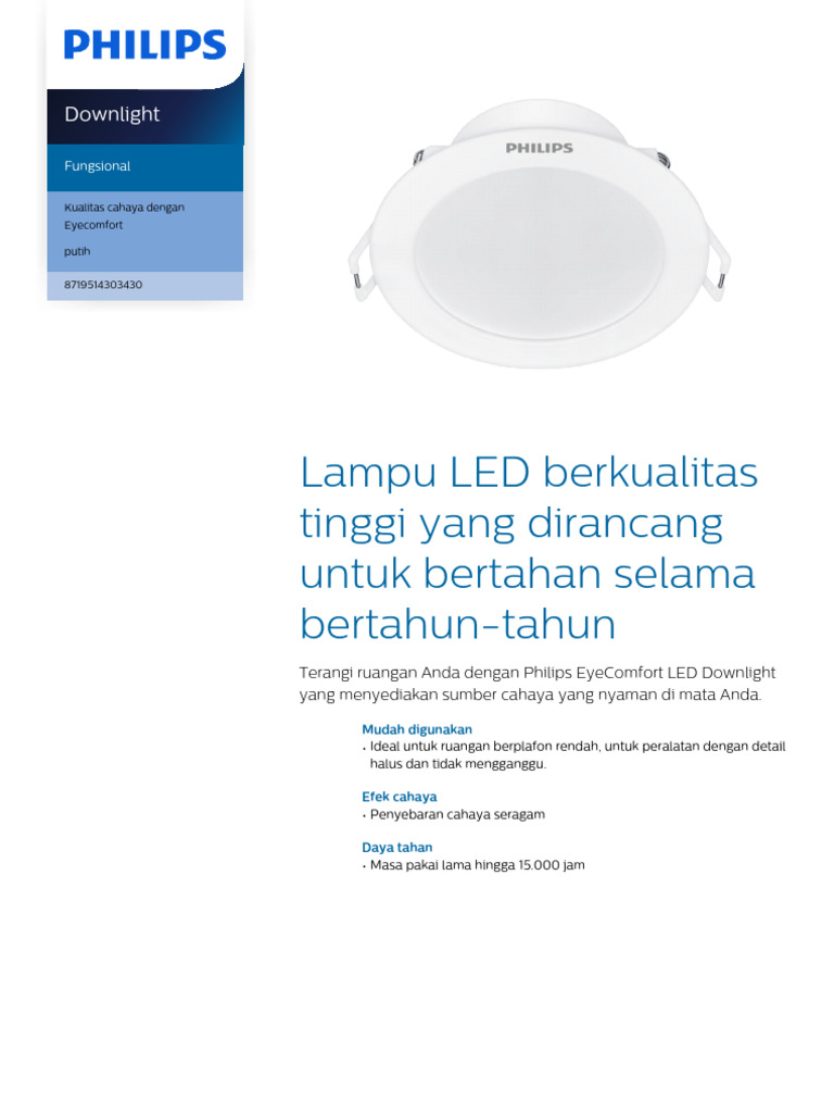 Downlight LED 14 Watt | PDF