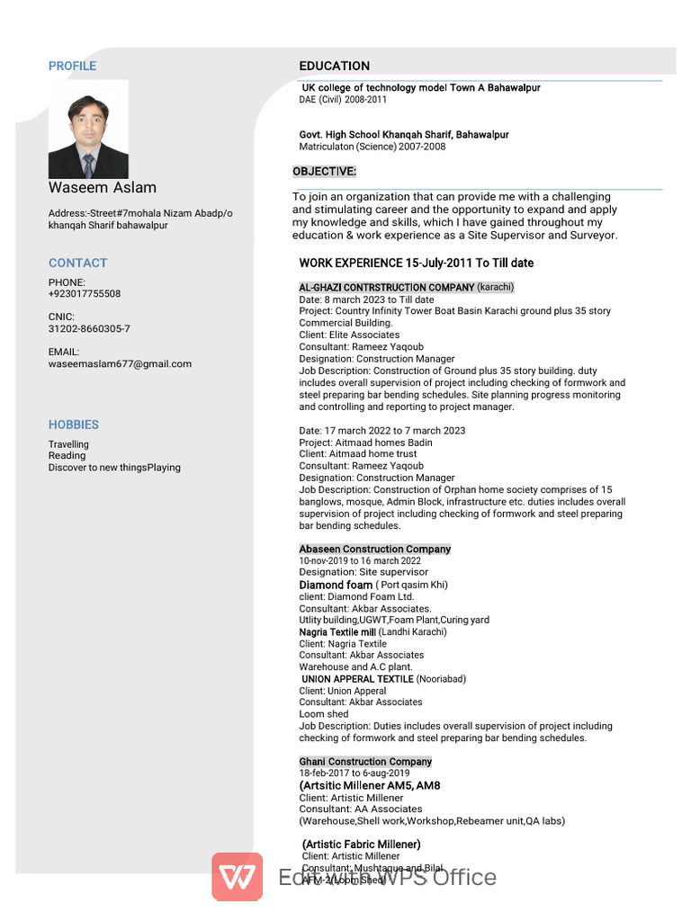 Waseem cv-1 - 052530 | PDF