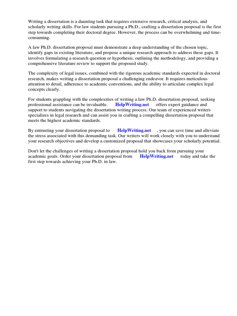 Law PHD Dissertation Proposal | PDF | Thesis | Methodology