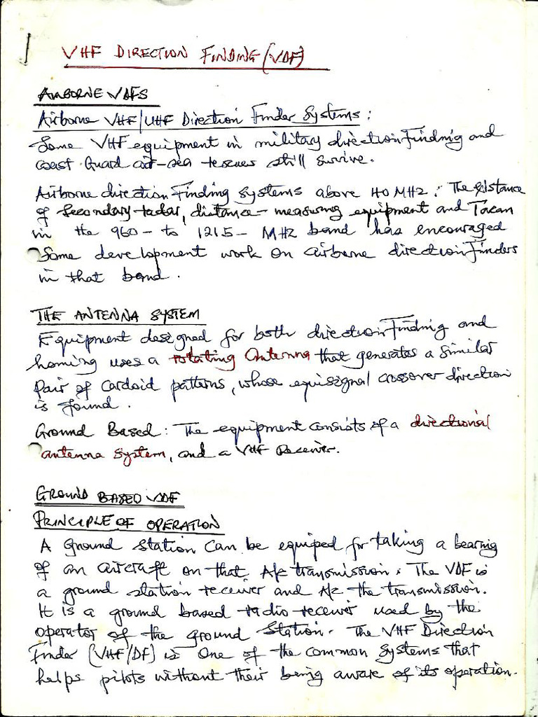 VHF Direction Finder | PDF