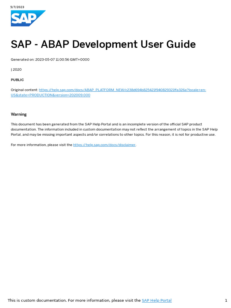 ABAP Eclipse | PDF | Keyboard Shortcut | Software Engineering