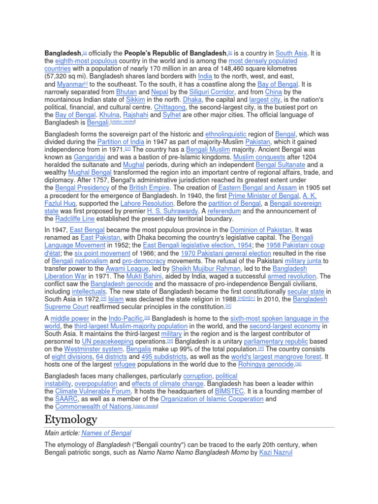 About BD | PDF | Bangladesh | Bengal