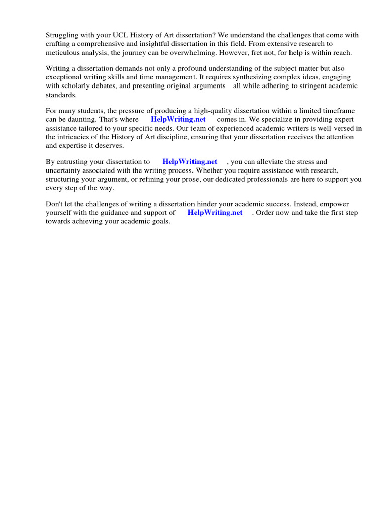 Ucl History of Art Dissertation | PDF | Thesis | Art History