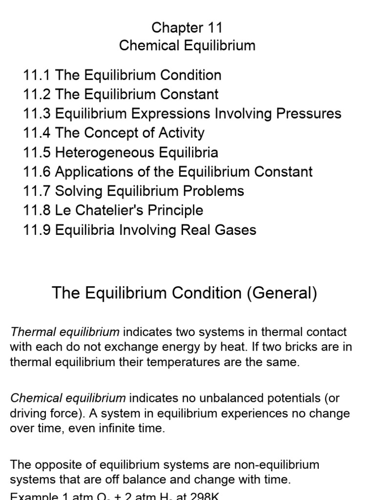Understanding Chemical Equilibrium Concepts | PDF | Chemical ...