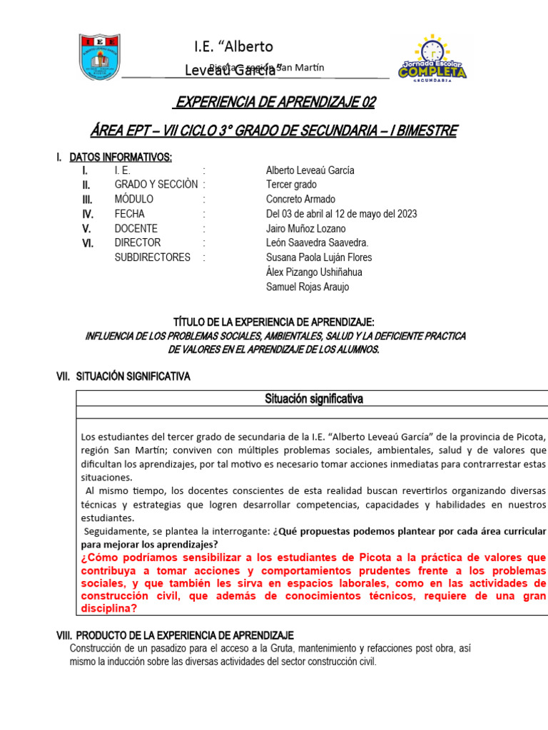 Eda 2 - Ept Vii Ciclo - 3 Grado - Concreto Armado - Jairo Muñoz Lozano | Descargar gratis PDF ...