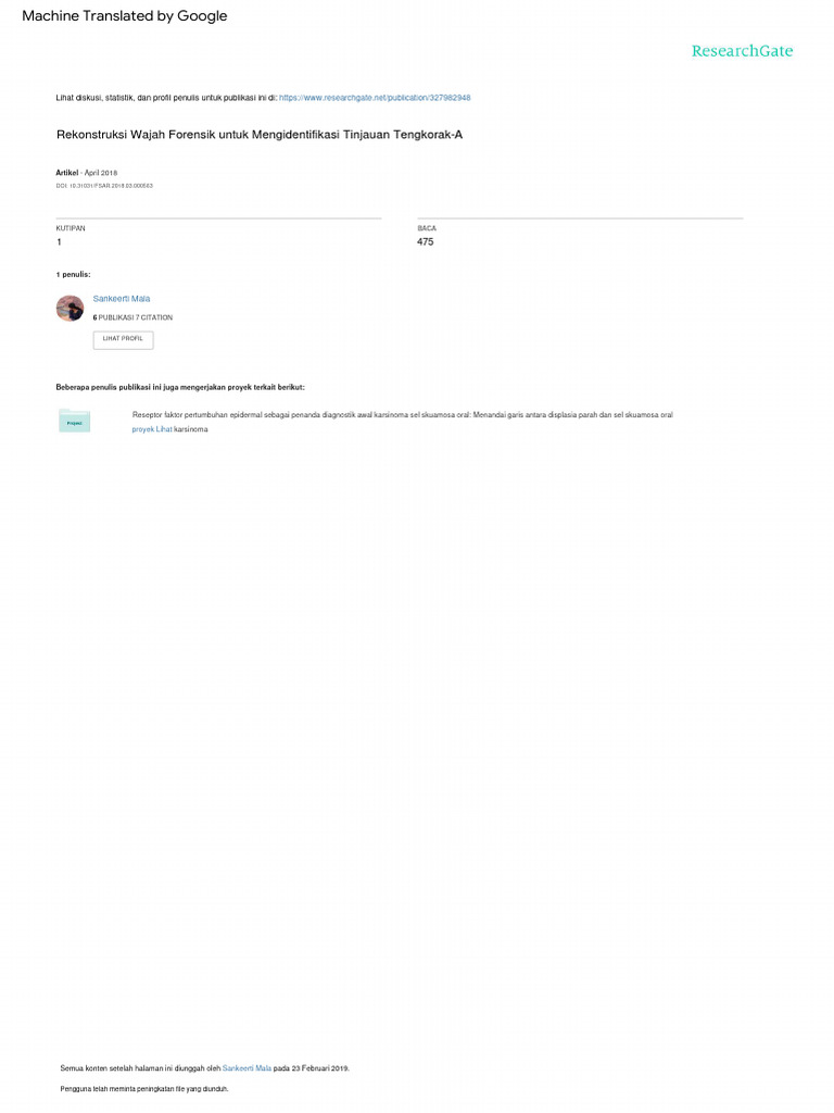 Litrev Forensic Facial Reconstruction To Identify Skulls 2 Pdf