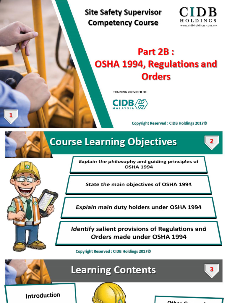 BI 002B OSHA 1994, Regulations and Orders | PDF | Occupational Safety ...