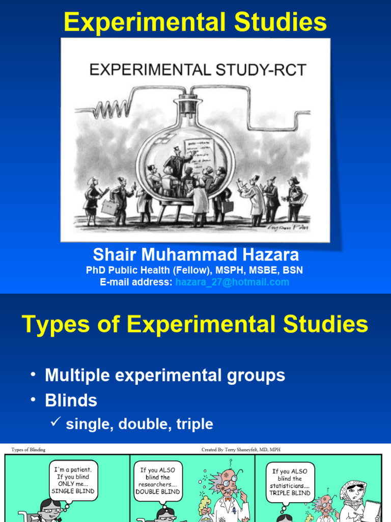 Lec14 Experimental Studies (Revised07) | PDF | Randomized Controlled ...