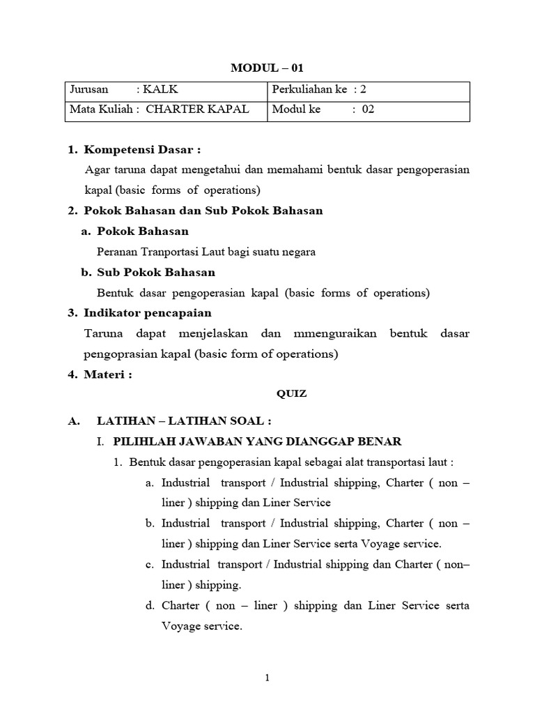 04.modul - 2 Charter Quiz | PDF | Teknologi & Rekayasa