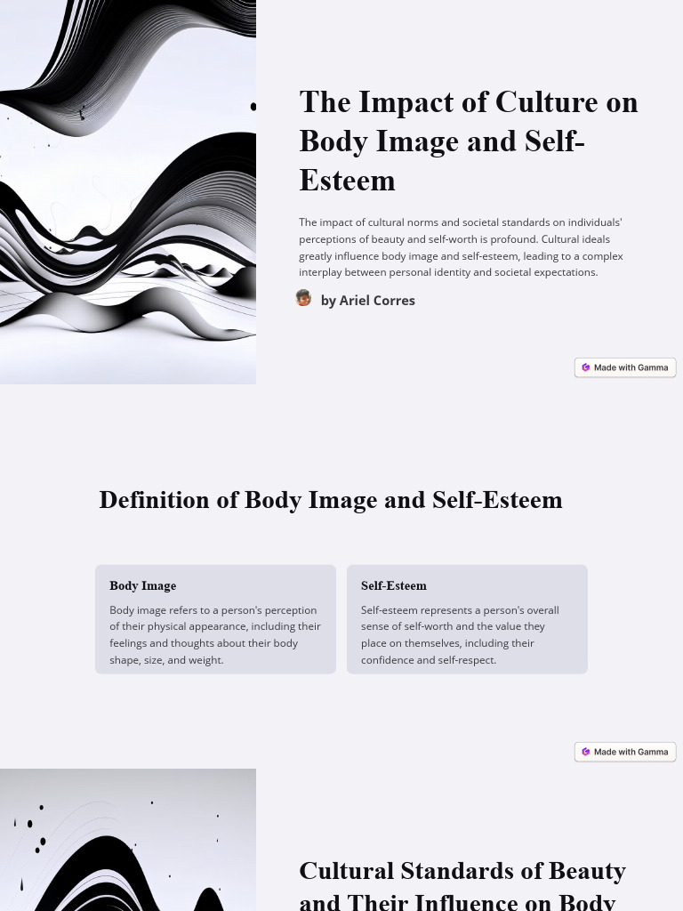 The Impact of Culture On Body Image and Self Esteem | PDF | Body Image ...