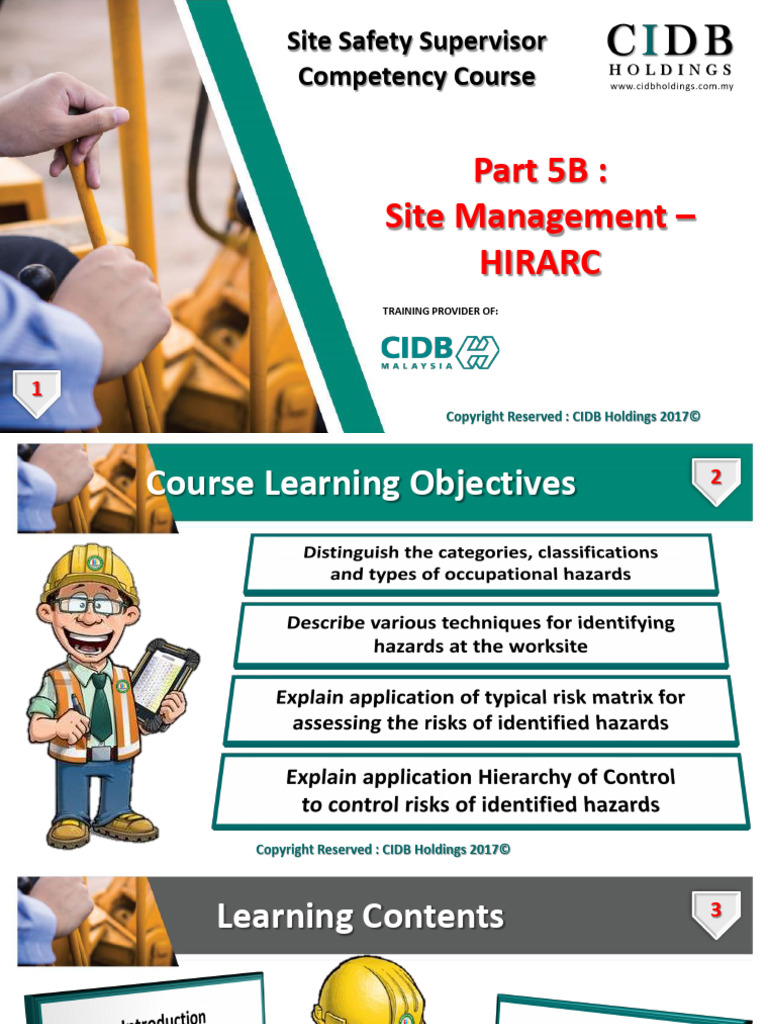 BI 005B Site Management - HIRARC | PDF | Risk | Risk Management