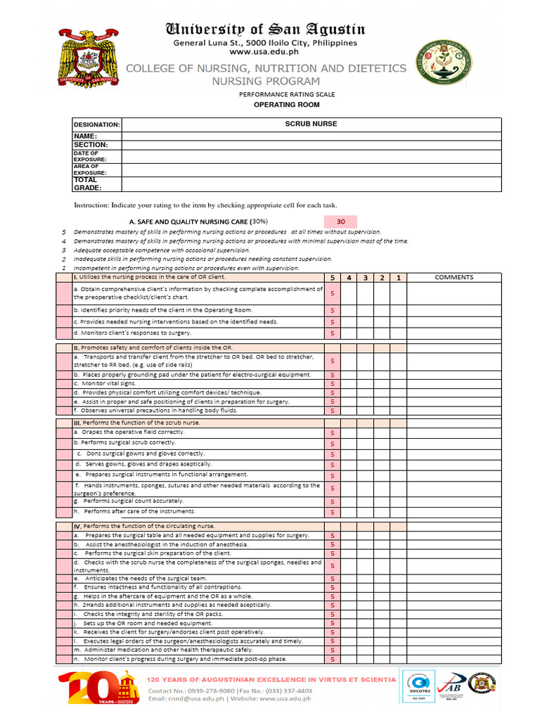 PRS Operating Room 1 | PDF | Surgery | Nursing
