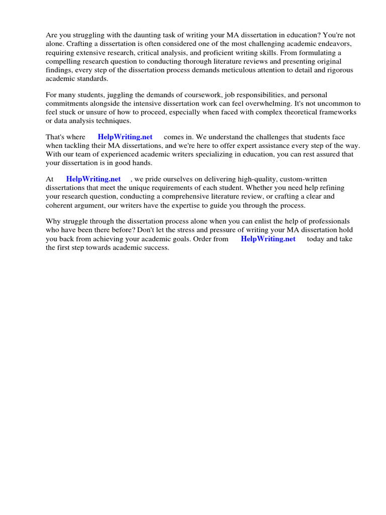 Ma Dissertation Examples Education | PDF | Thesis | Social Media