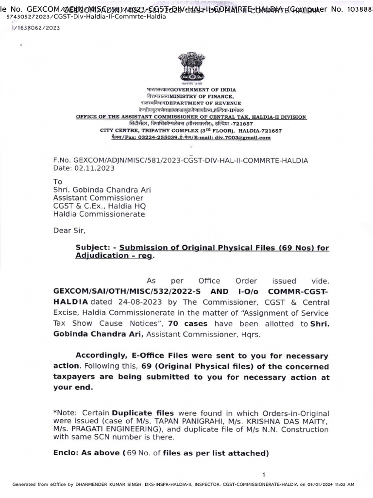 Covering Letter For Sending The Files | PDF