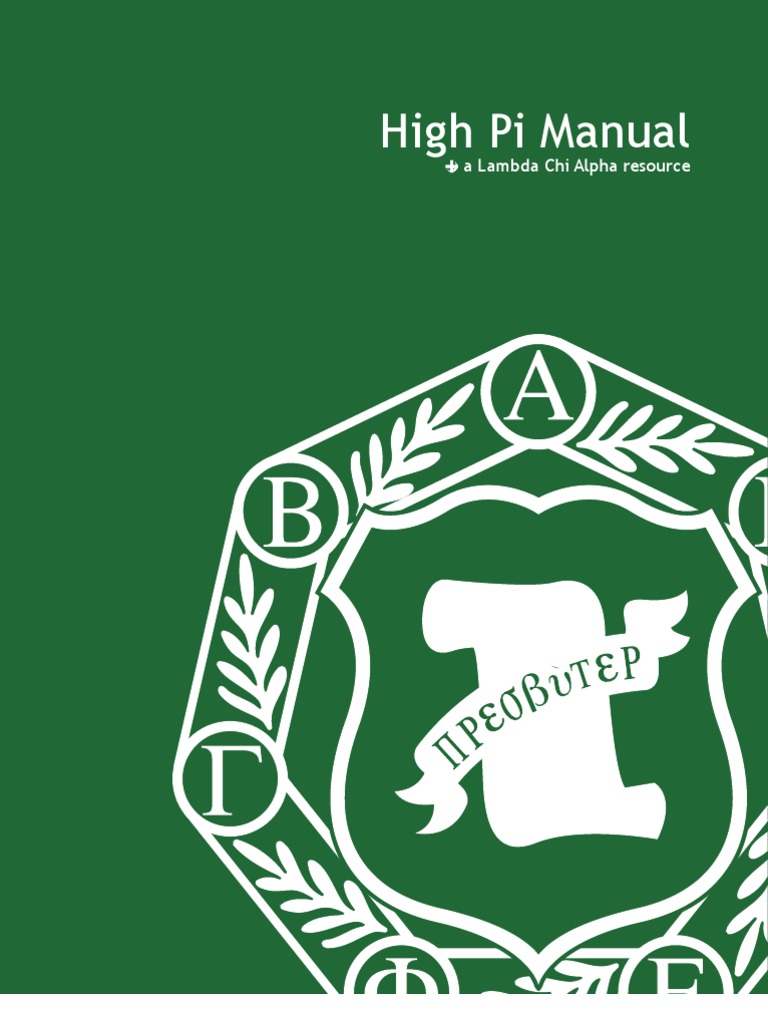 High Pi Manual | PDF | Fraternities And Sororities | Leadership