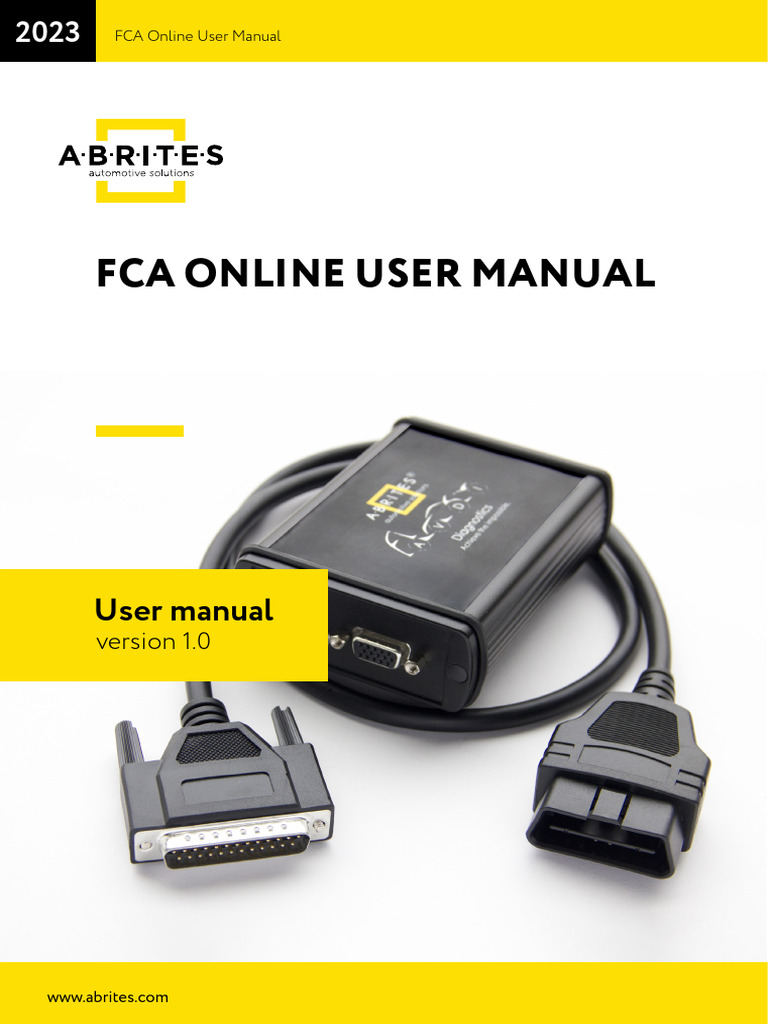 Abrites Diagnostics For Fca Online User Manual | PDF | Software | Copyright