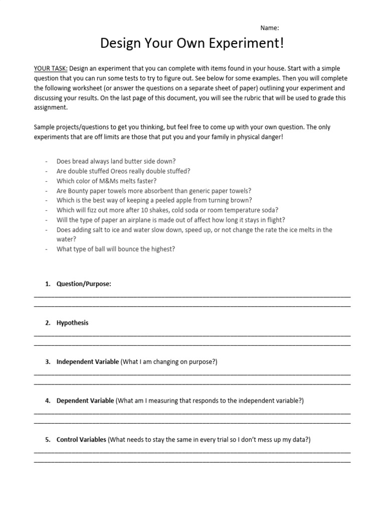 Designing Experiment | PDF | Experiment | Scientific Method