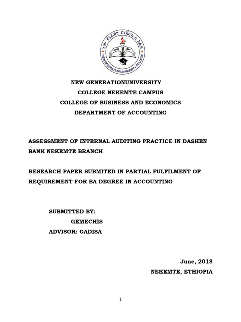 Assessment of Internal Auditing Practice | PDF | Internal Control | Audit