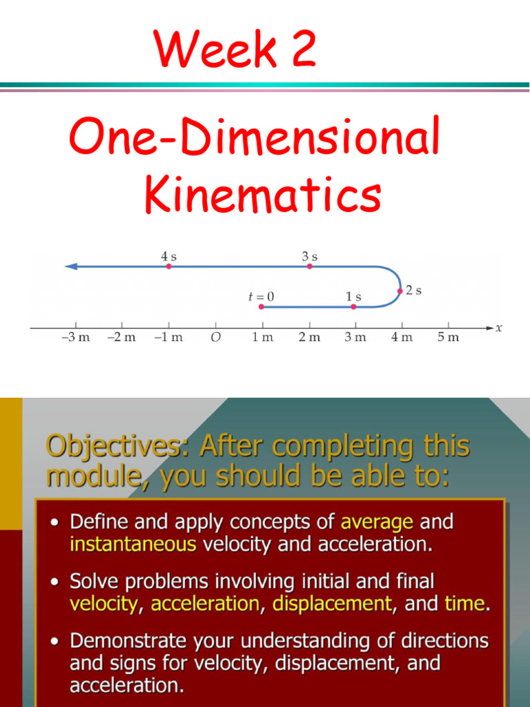 Kinematics 1D Lecture | PDF | Acceleration | Velocity