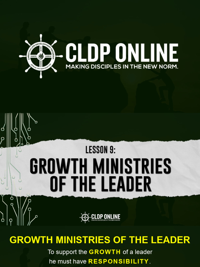 CLDP 3 Lesson 9 Growth Ministries of The Leader | PDF | Knowledge ...