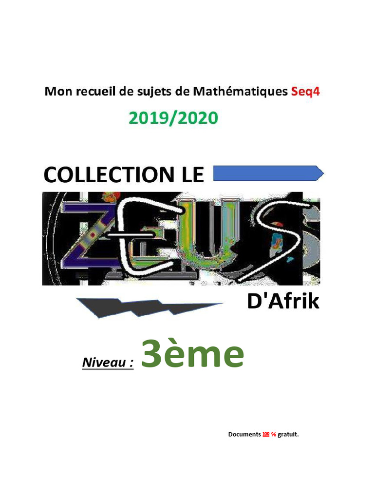 Collection Seq4 - 3ème | PDF | Coordonnées cartésiennes | Racine carrée