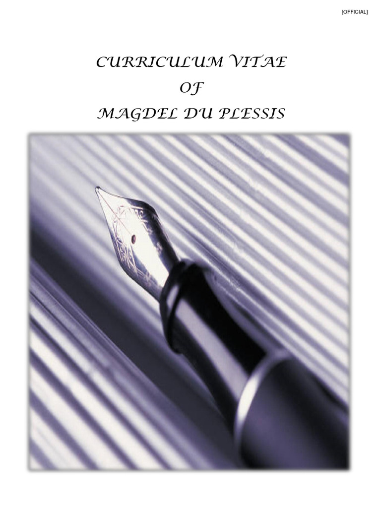 Magdel Du Plessis CV 2024 | PDF