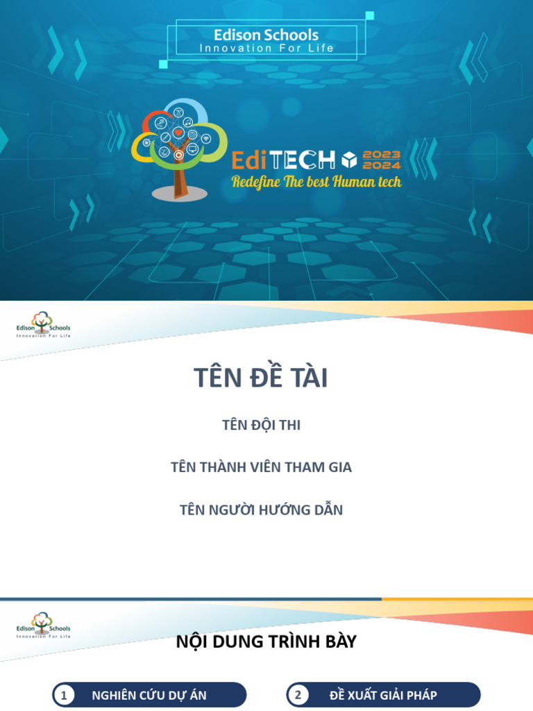 Mẫu PPT trình bày dự án EdiTech 23.24 1 | PDF