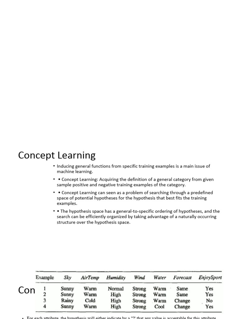 Concept Learning | PDF | Statistical Classification | Bayesian Inference